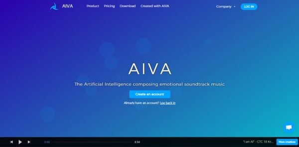 AIVA - AI Music Generator for Emotional Soundtracks