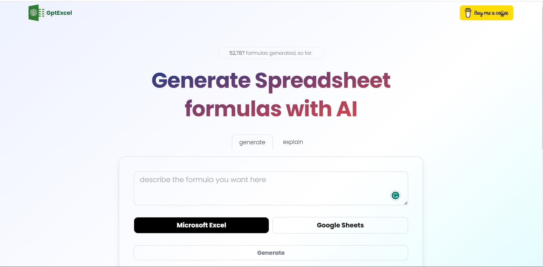 GPT Excel AI Tool - Create Spreadsheet Formulas with AI For Free GPT Excel AI Tool - Create Spreadsheet Formulas with AI For Free
