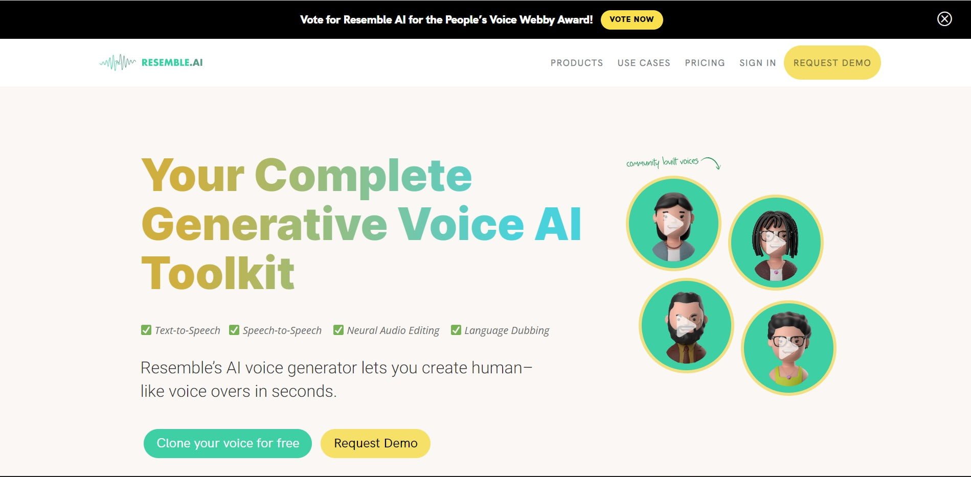 Resemble - AI Voice Generator - Clone Voice - Trending AI Tools Resemble - AI Voice Generator - Clone Voice - Trending AI Tools