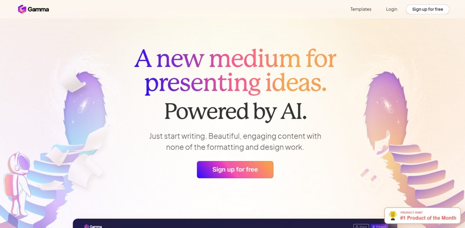 Gamma - Create Presentations with AI generated Content & Design