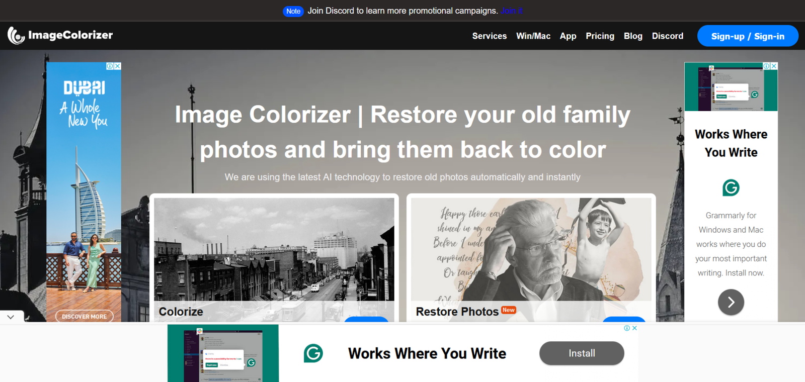 ImageColorizer: AI Photo Colorization and Restoration Tool