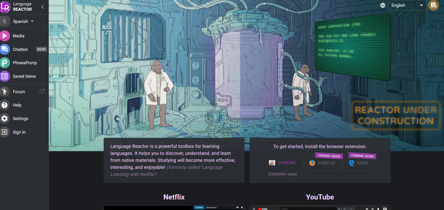 Language Reactor: Enhance Language Learning & Interactive Tool