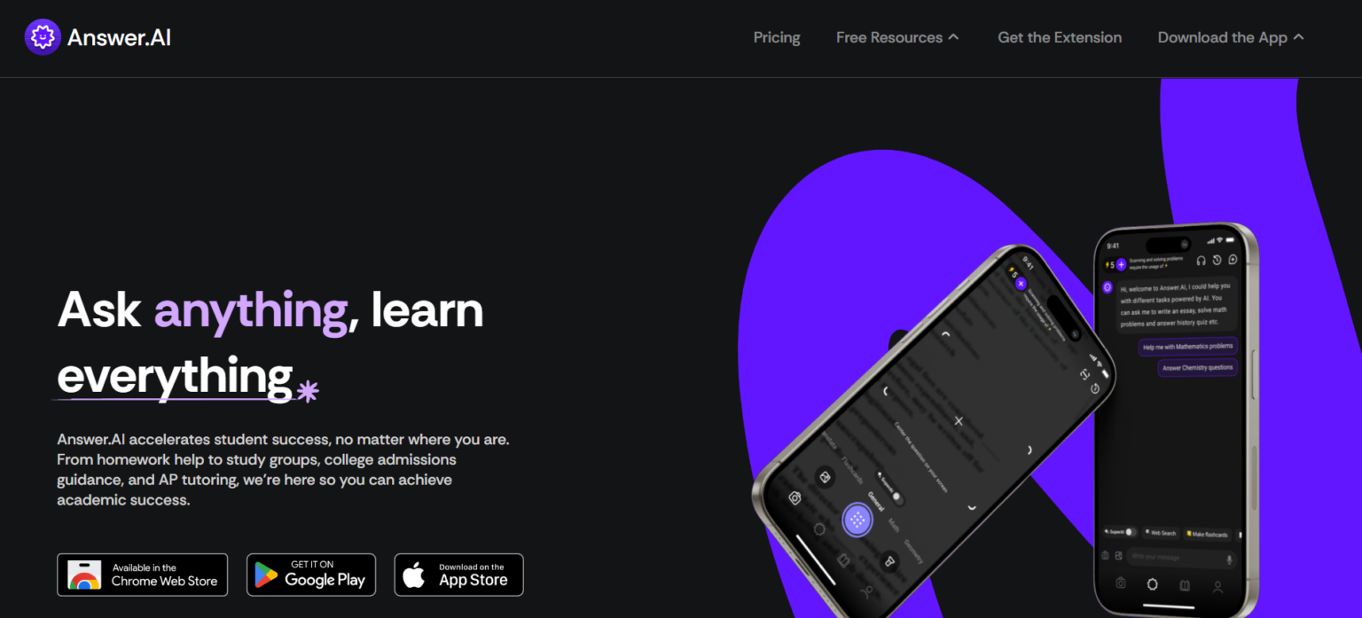 Answer.AI: 24/7 AI Tutoring and Study Support for Students