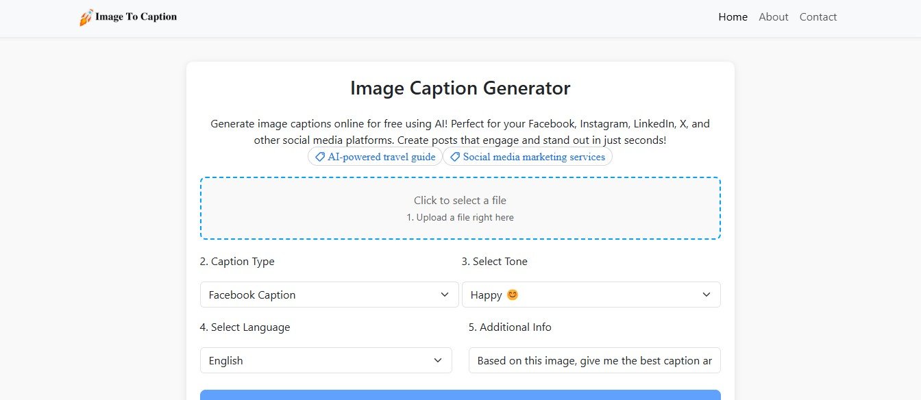 Image-to-Caption.com: AI Tool for Generating Image Descriptions