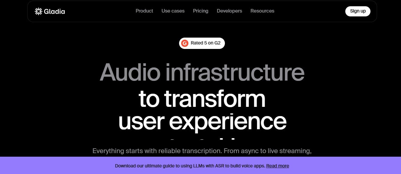 Gladia: AI-Powered Speech-to-Text and Audio Intelligence Platform