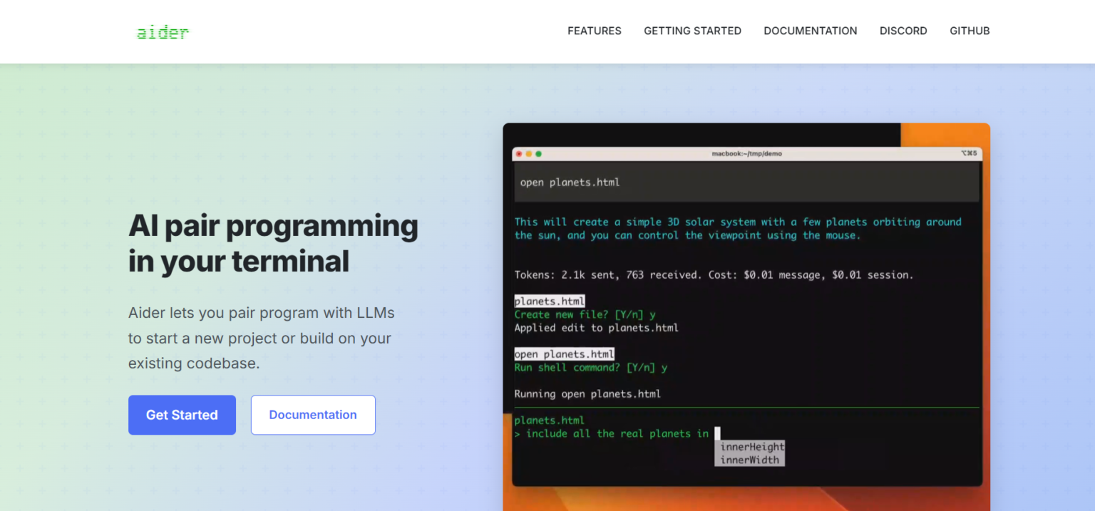 Aider: AI Coding Assistant for Your Local Codebase