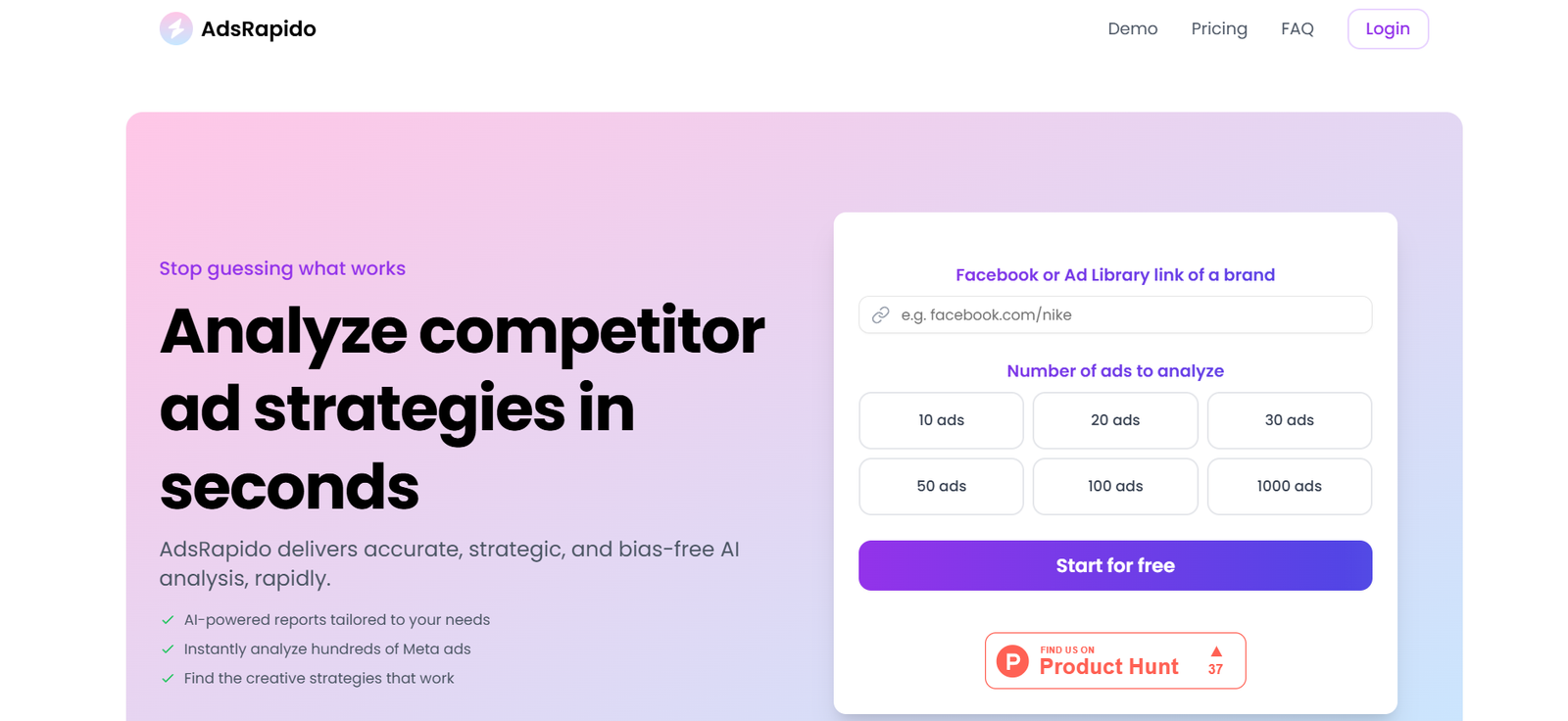 AdsRapido: AI-Powered Ad Generator for High-Converting Campaigns