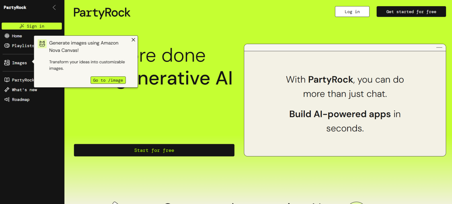 PartyRock: AWS No-Code AI App Builder Powered by Bedrock