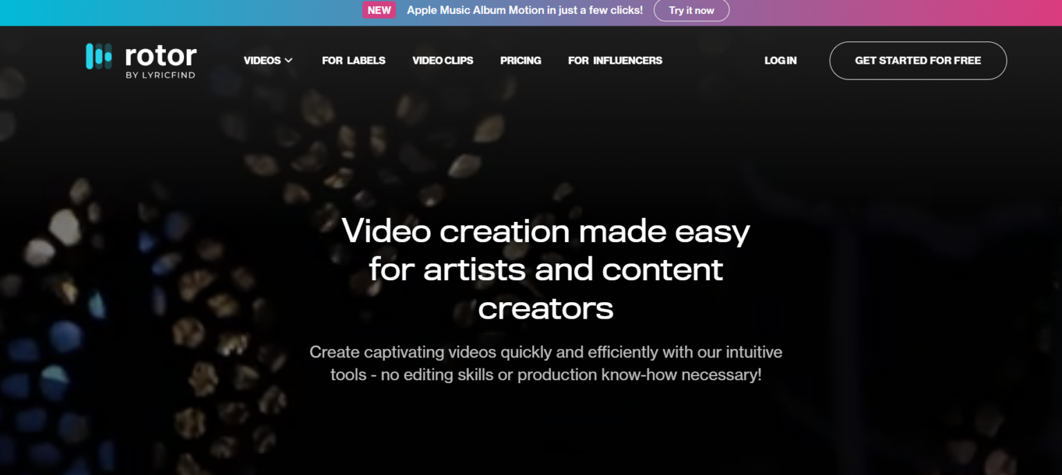 Rotor Videos: AI Music Video Maker for Artists and Creators