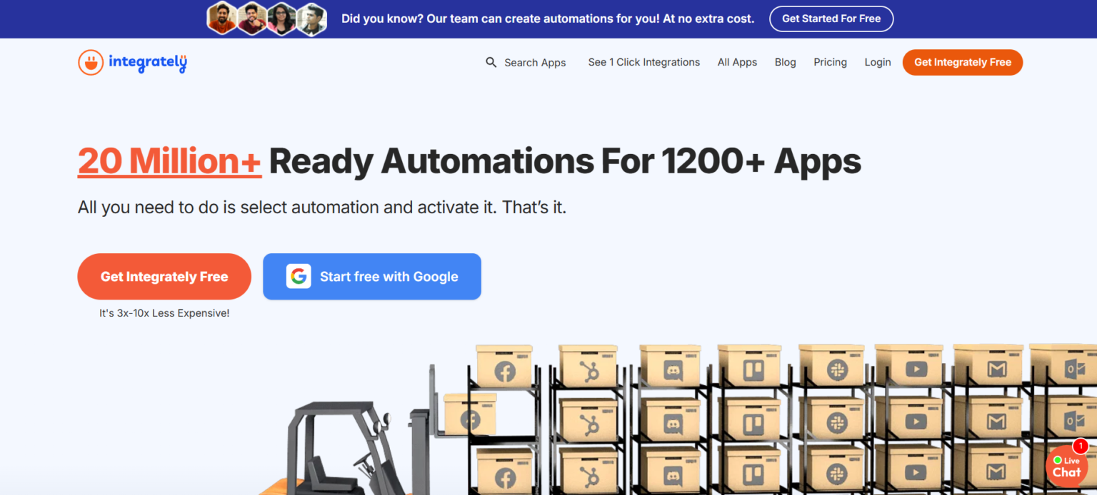 Integrately: One-Click Automation for 1000+ Apps
