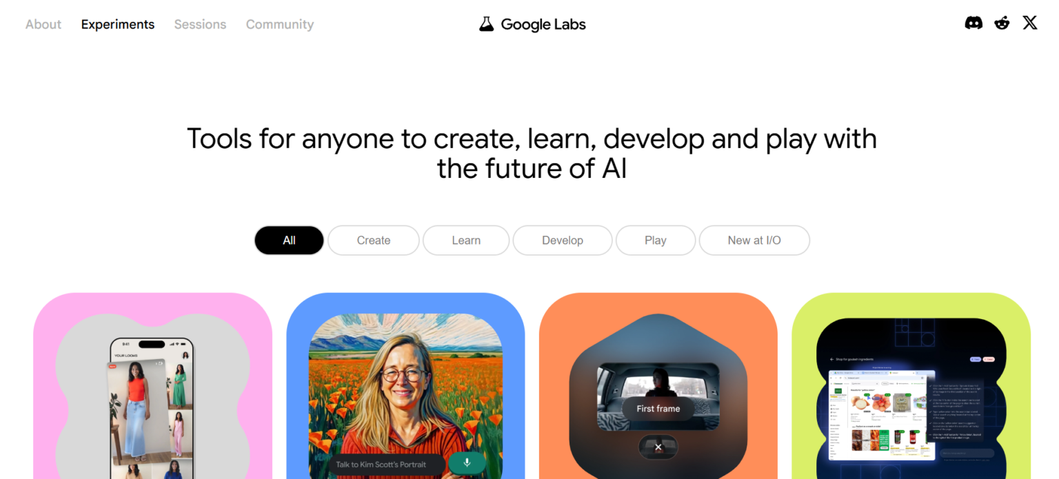 Google Labs: Explore Experimental AI Tools from Google