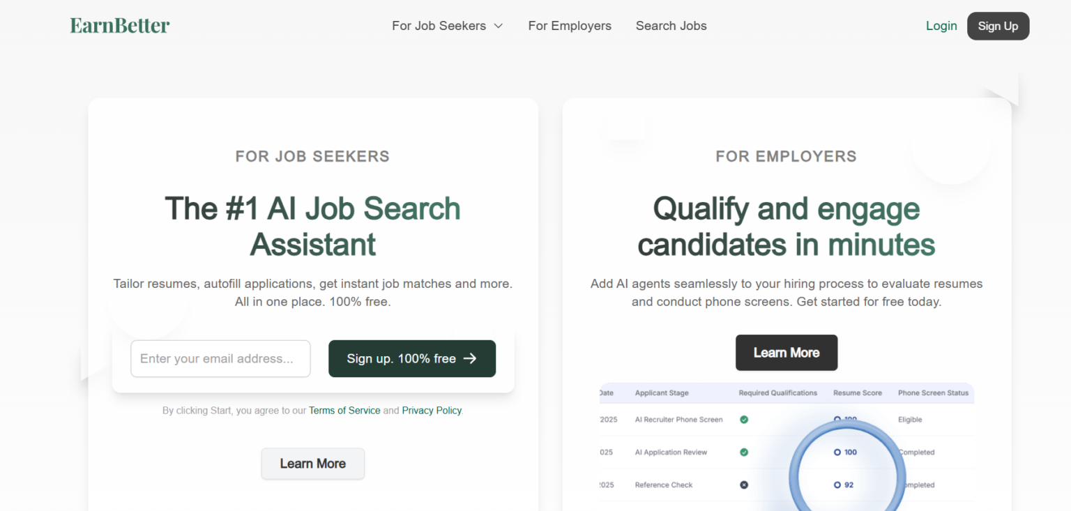 EarnBetter: AI-Powered Job Search and Resume Tool