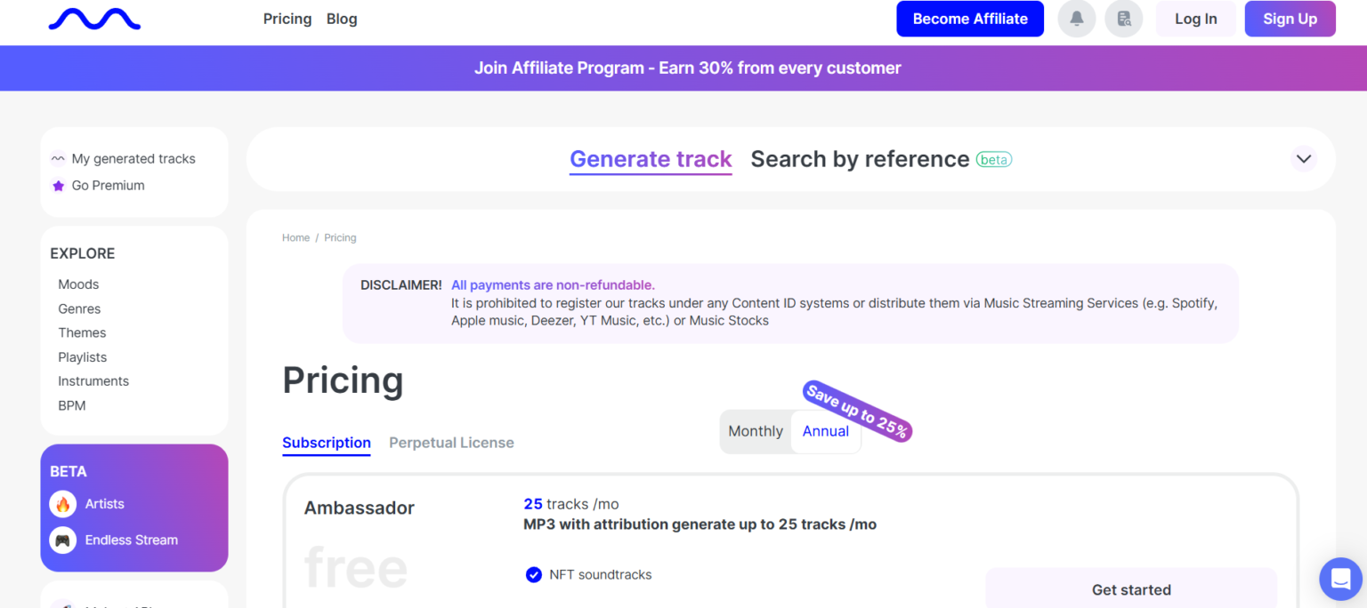 Mubert: AI Music Generator for Content Creators