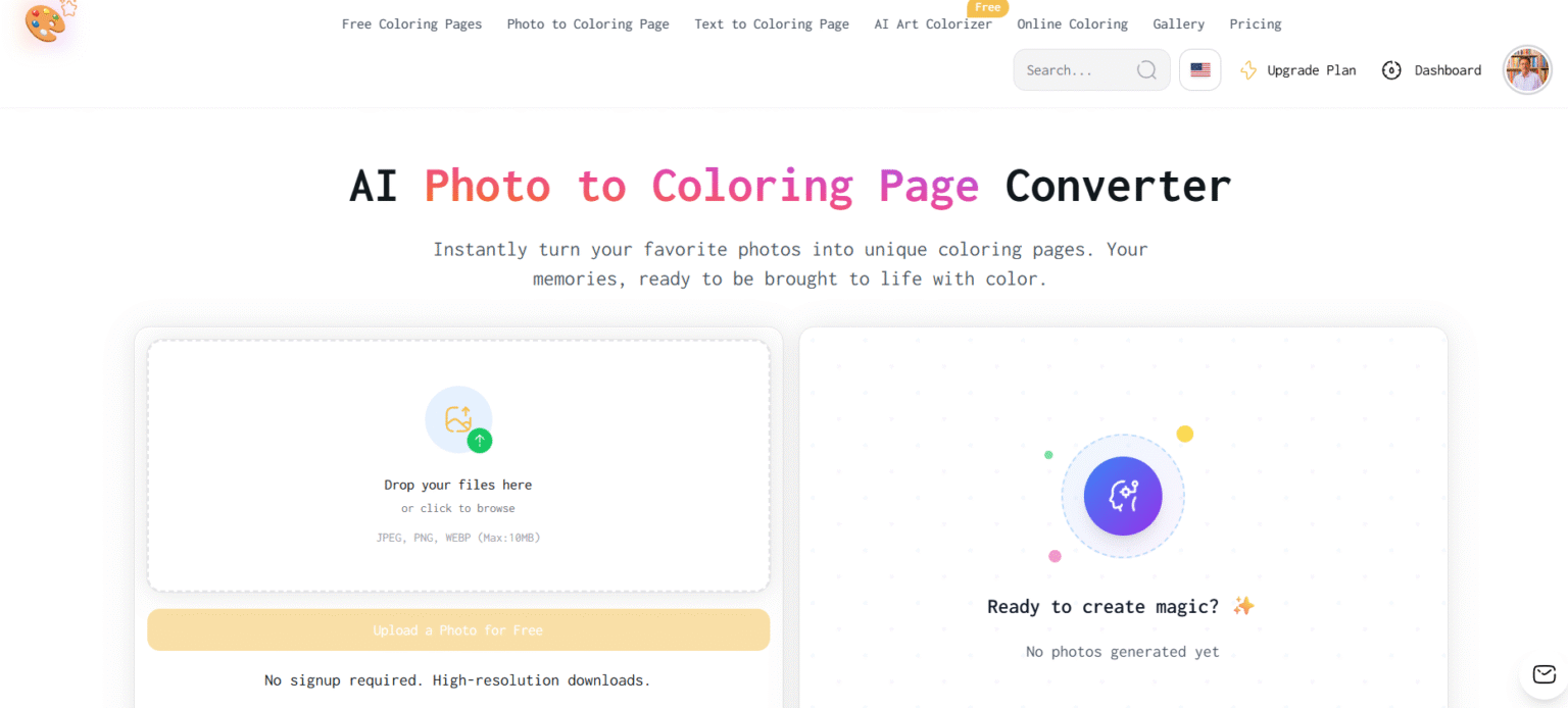 BestColoringPages.ai – AI Coloring Page Generator with Text, Photo ...