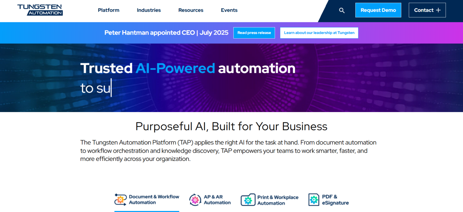 Tungsten Automation: AI Document and Workflow Solutions