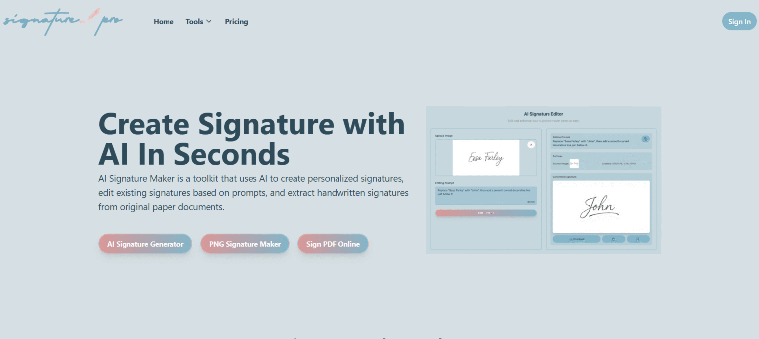 AI Signature Generator: Create Stylish Signatures in Seconds